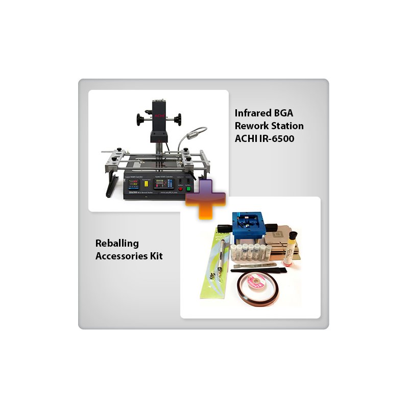Infrared BGA Rework Station ACHI IR-6500 + Reballing Accessories Kit ...