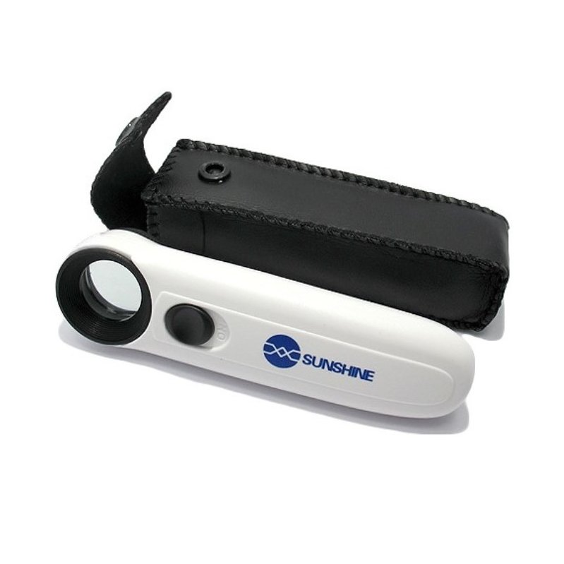 Handheld Magnifier Sunshine MG6B-1B, (with backlight, 40X) - GsmServer